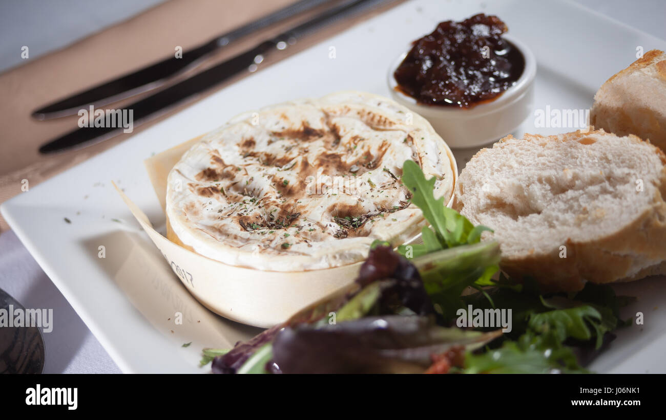 Camembert Cheese Board Stock Photo - Alamy