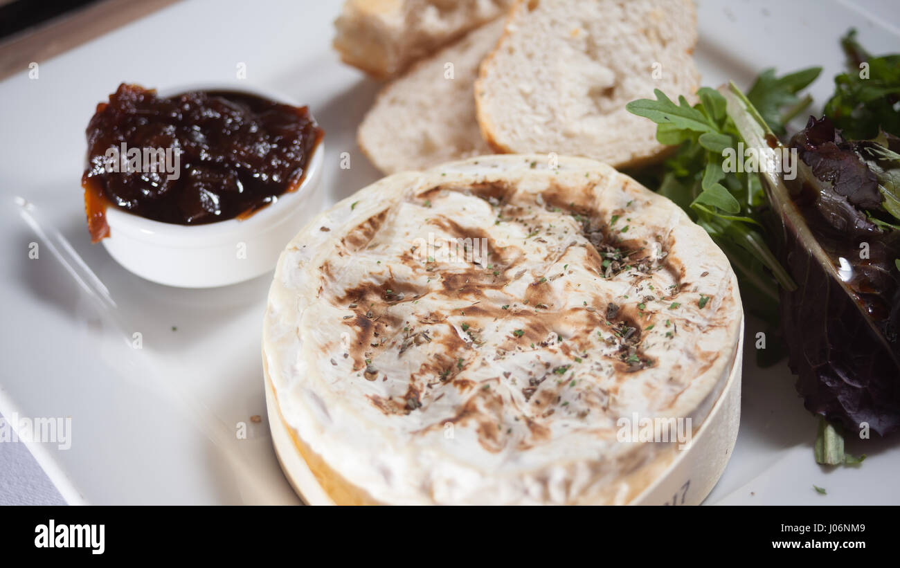 Camembert Cheese Board Stock Photo - Alamy
