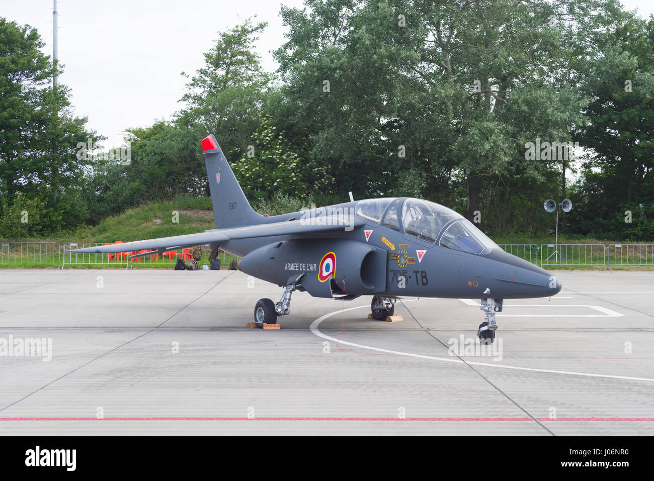 LEEUWARDEN, NETHERLANDS - JUNE 10, 2016: parked dassault-dornier alpha ...