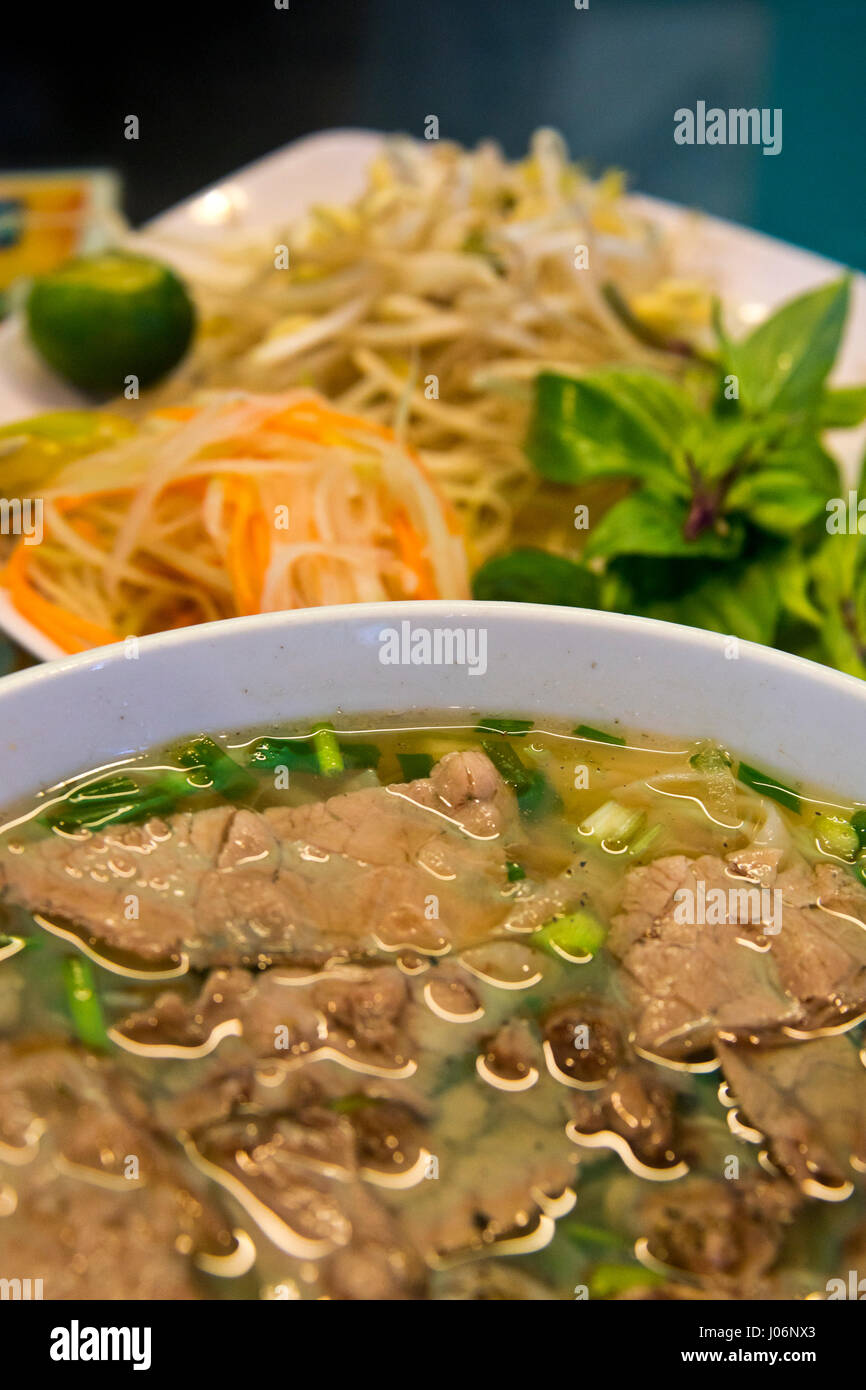 Vertical close up of the traditional Vietnamese dish Pho Stock Photo ...