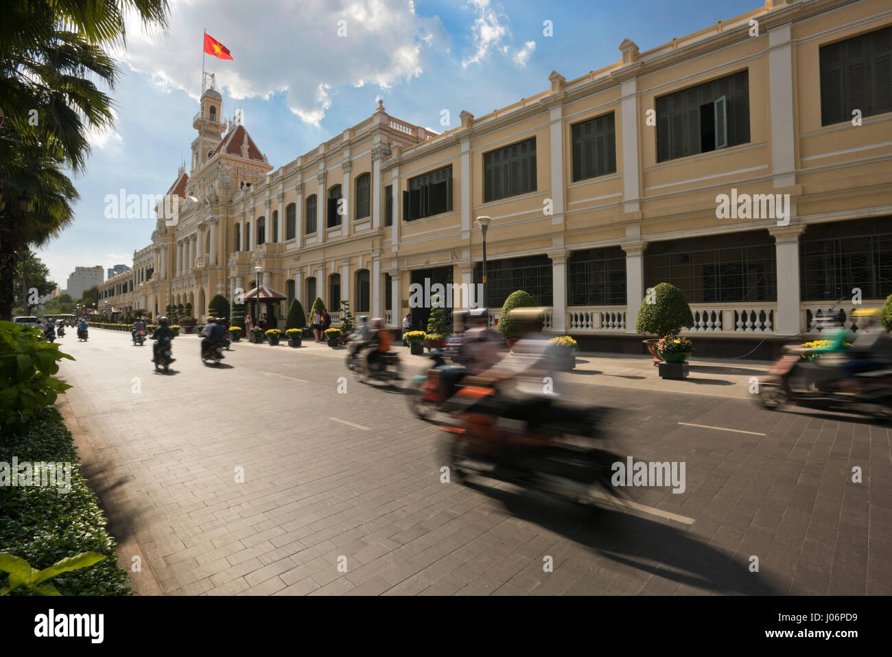 Horizontal view of Ho Chi Minh City Hall in old Saigon, Vietnam Stock ...