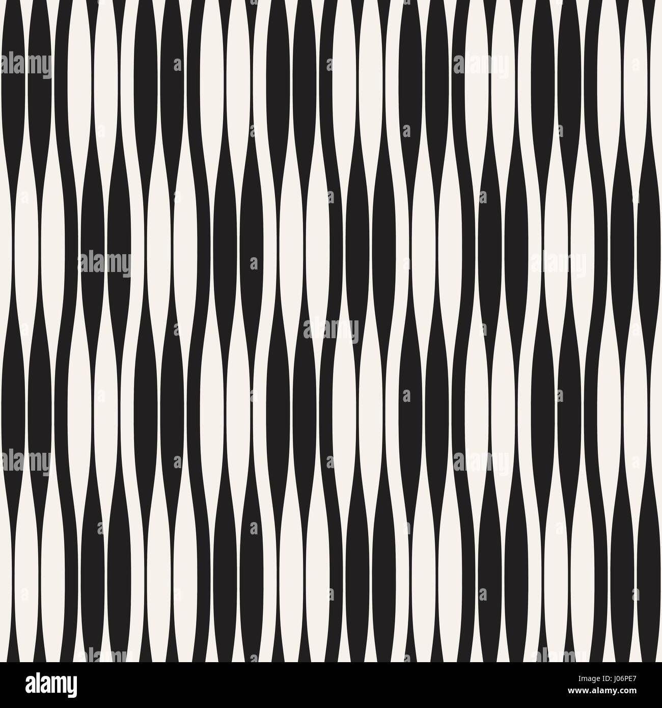 Wavy stripes vector seamless pattern. Retro wavy texture. Geometric ...