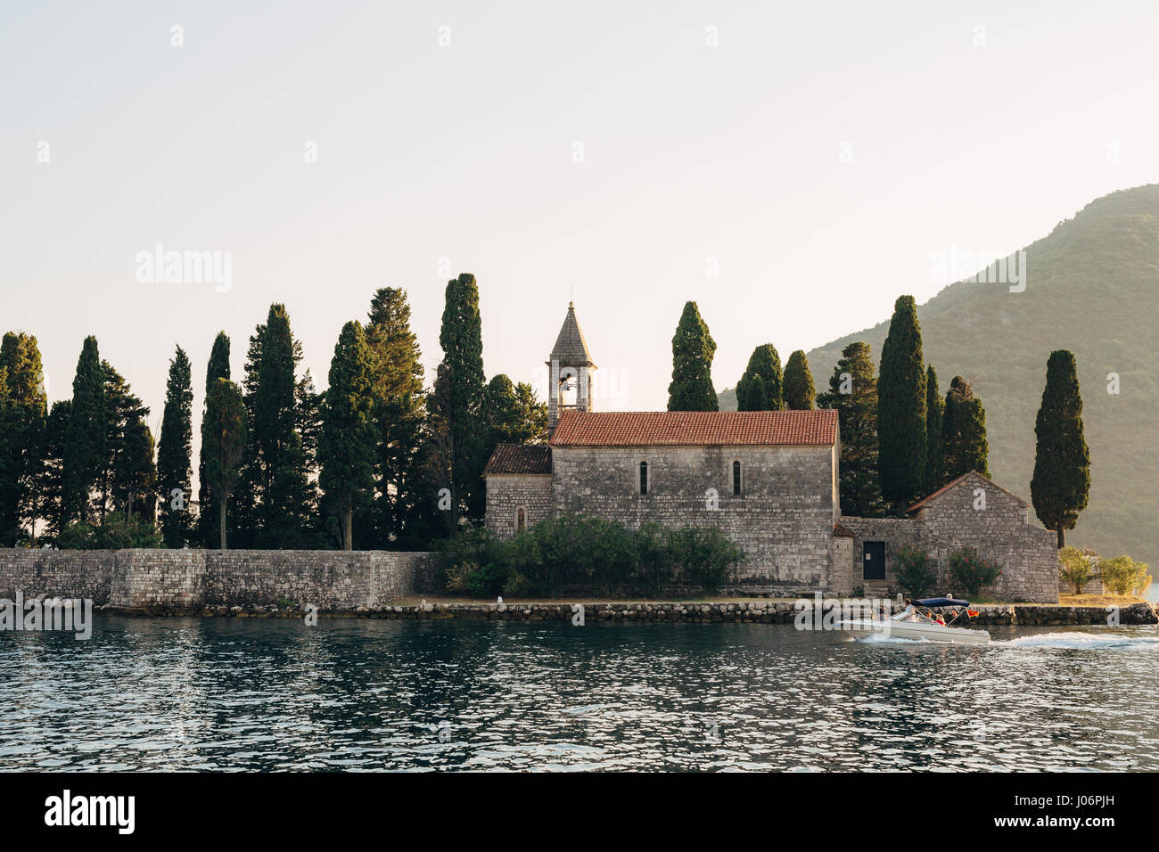 The island of Gospa od Skrpela, Kotor Bay, Montenegro Stock Photo - Alamy