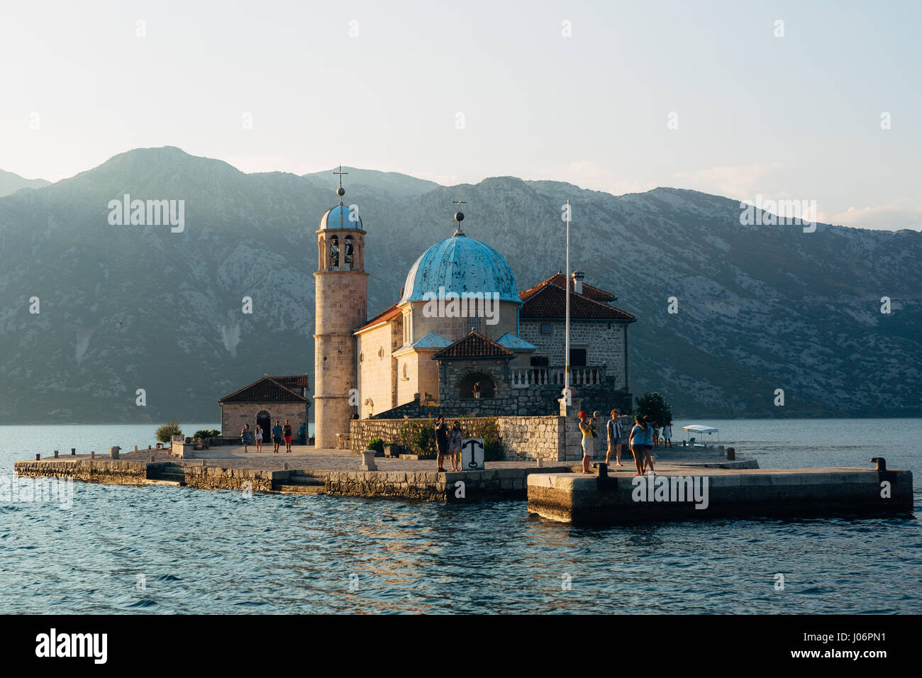 The island of Gospa od Skrpela, Kotor Bay, Montenegro Stock Photo - Alamy