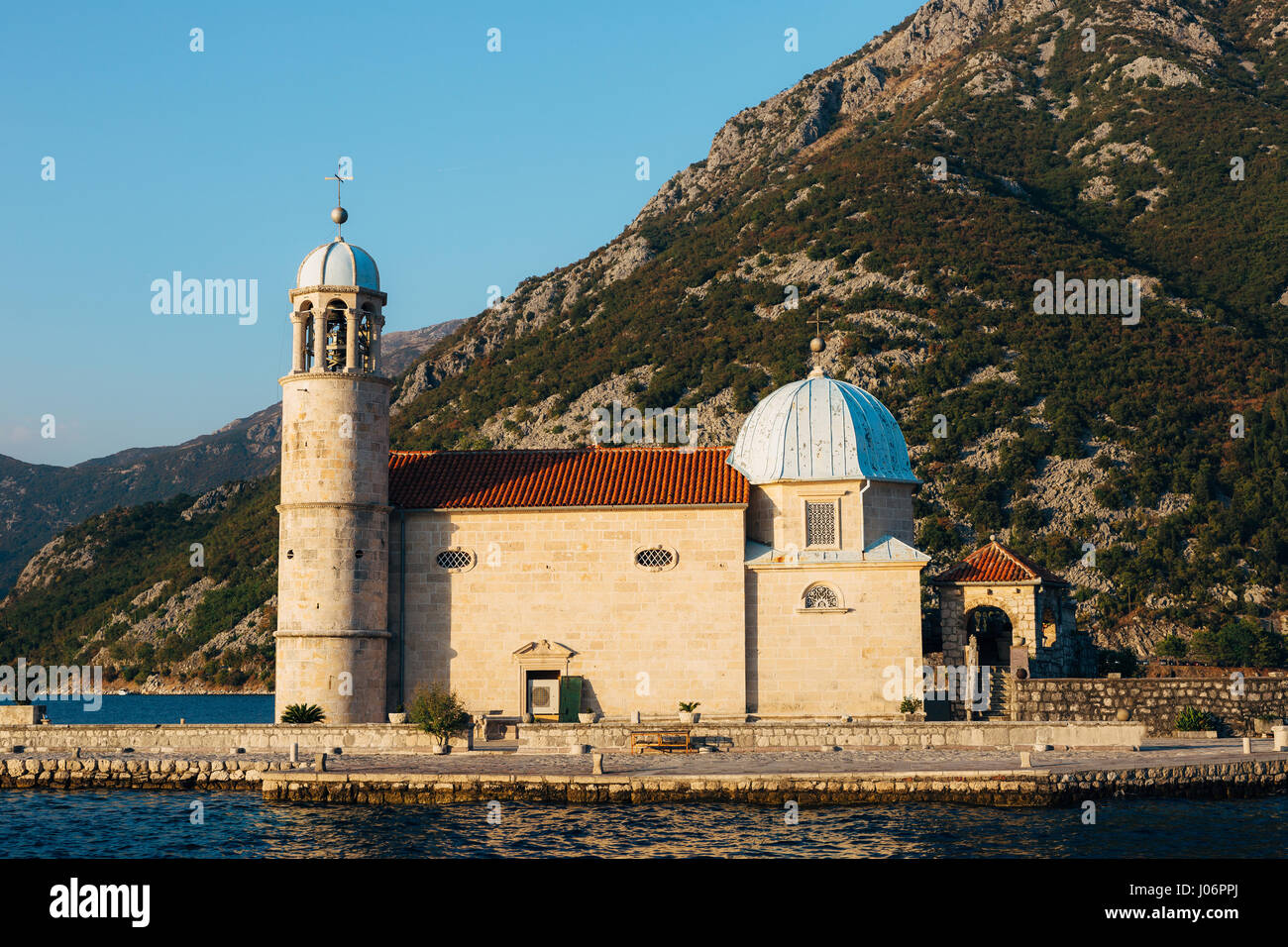 The island of Gospa od Skrpela, Kotor Bay, Montenegro Stock Photo - Alamy