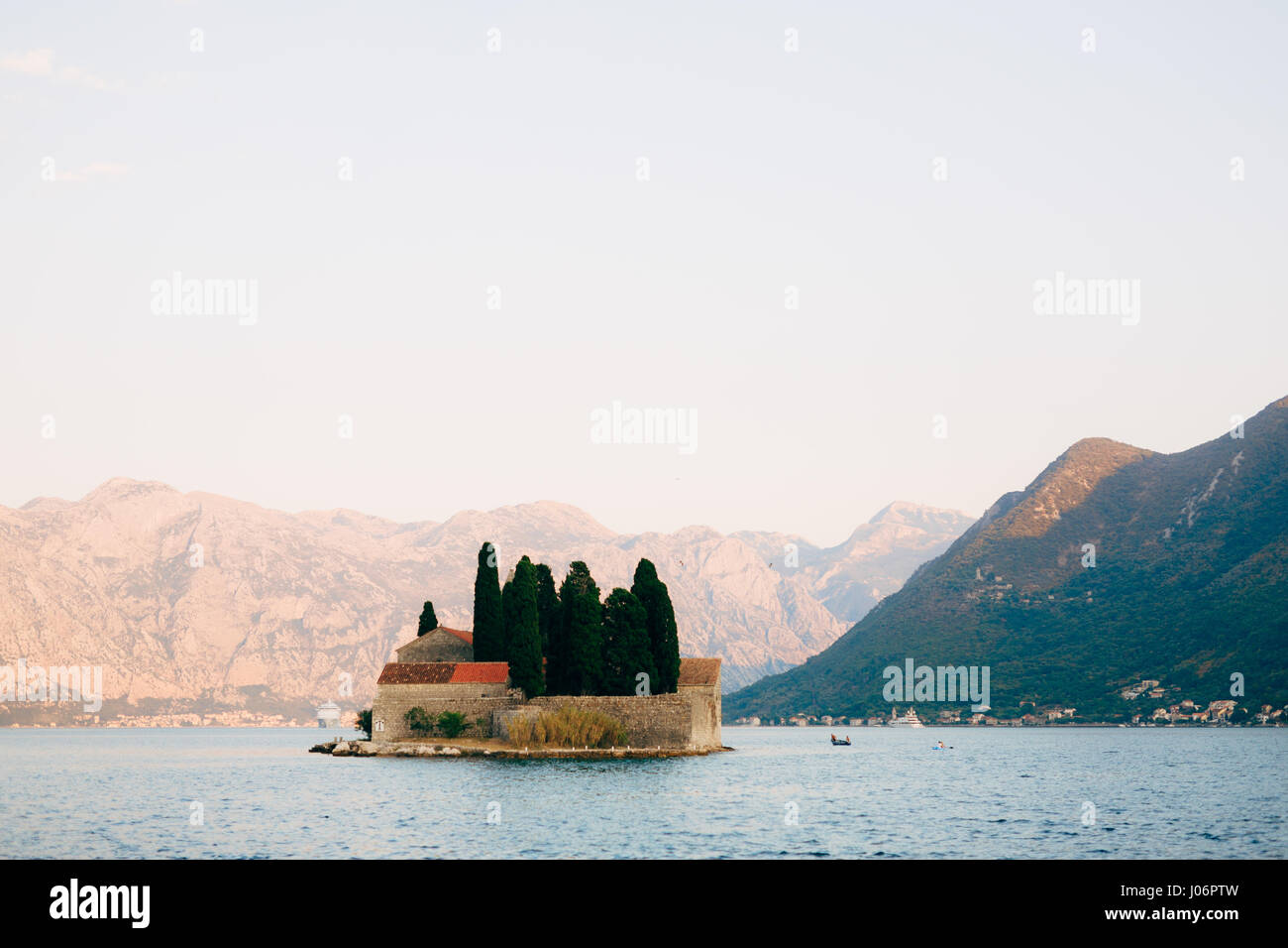 The island of Gospa od Skrpela, Kotor Bay, Montenegro Stock Photo - Alamy
