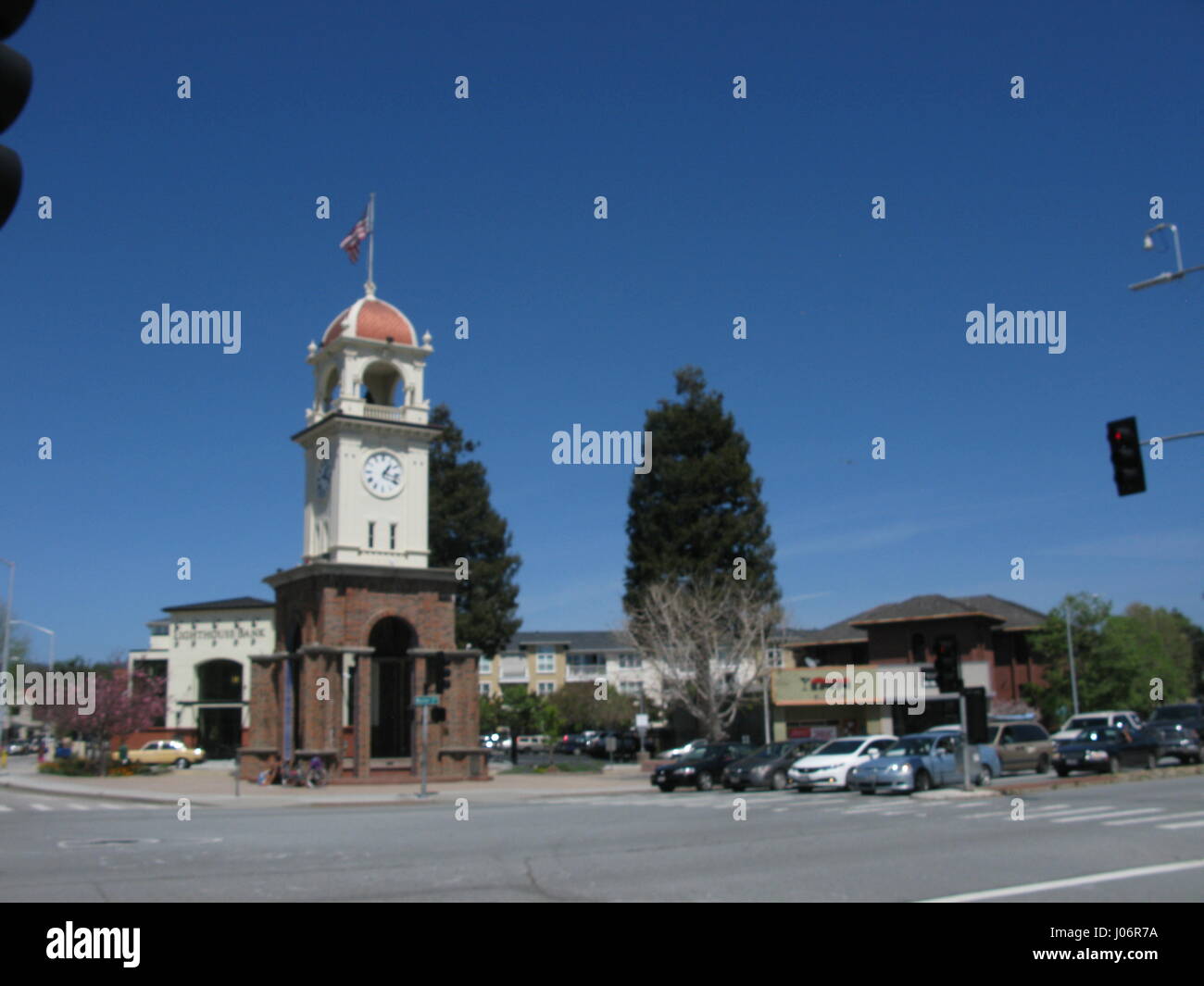 Town Clock, Santa Cruz Stock Photo - Alamy