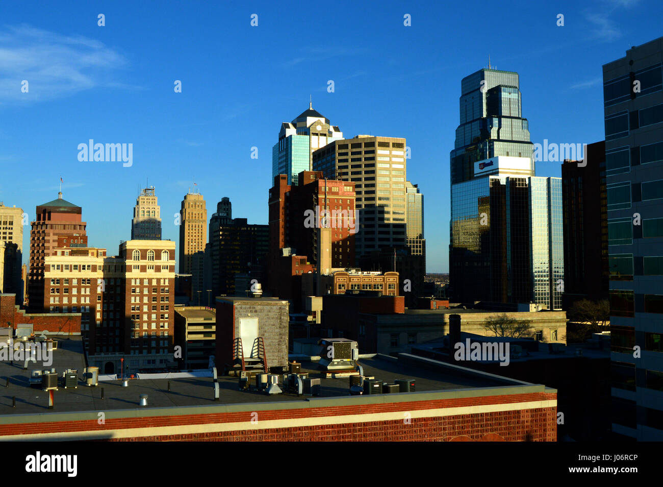 Kansas City Skyline at Sunset Stock Photo - Alamy