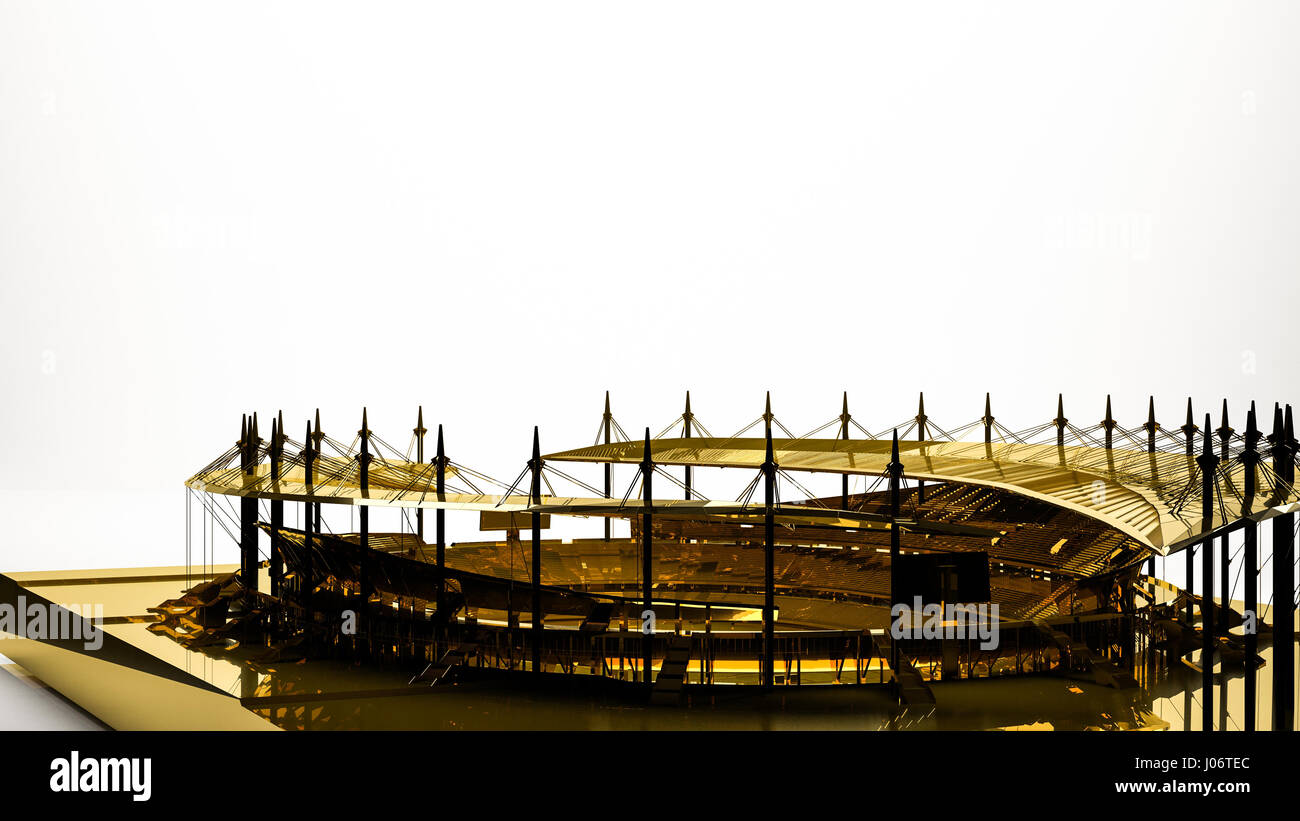 Inside football stadium 3d rendering hi-res stock photography and ...