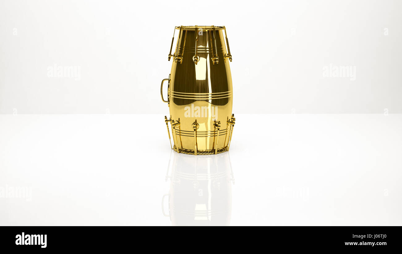 golden 3d rendering of a bongo inside a studio Stock Photo - Alamy