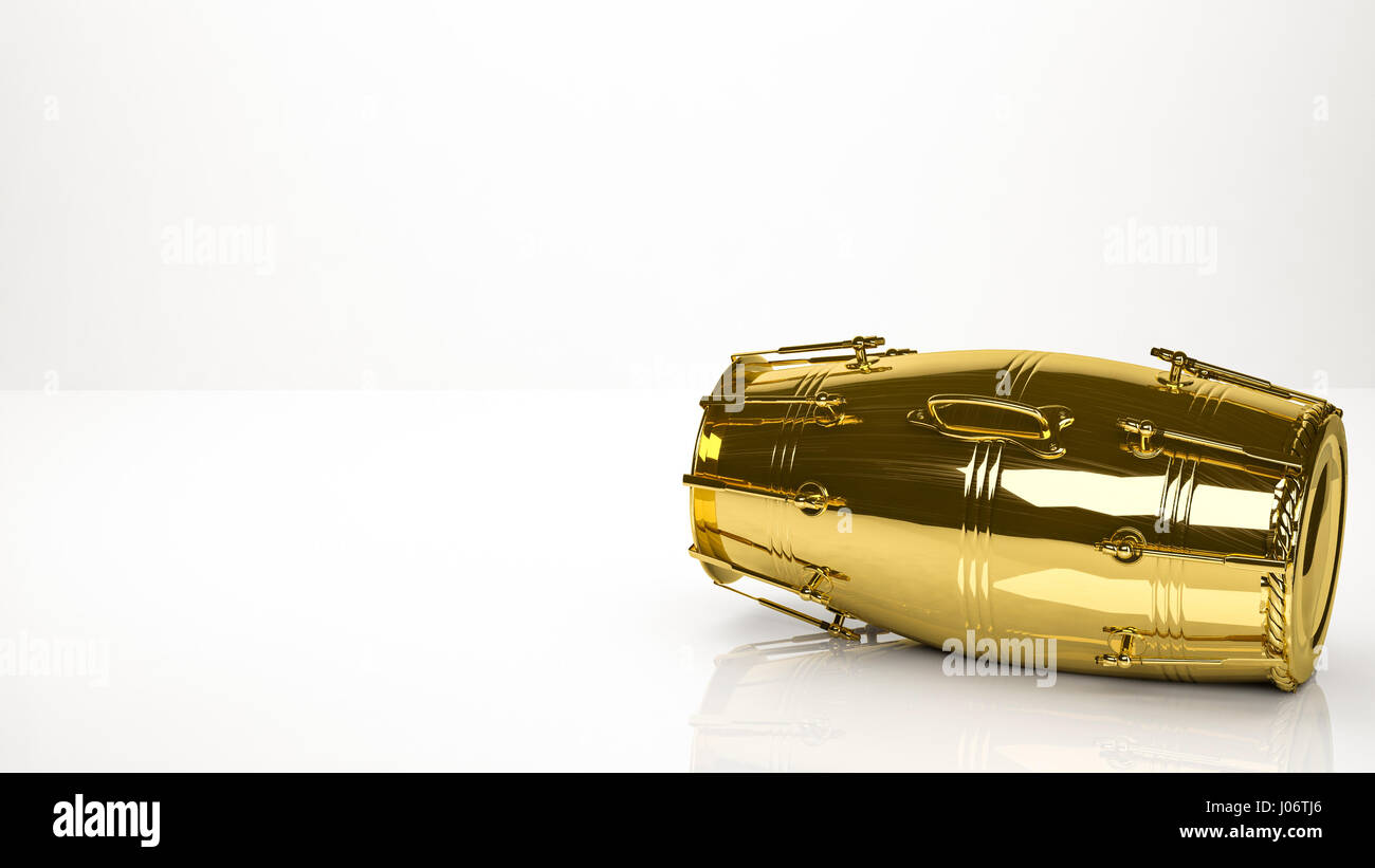 golden 3d rendering of a bongo inside a studio Stock Photo - Alamy