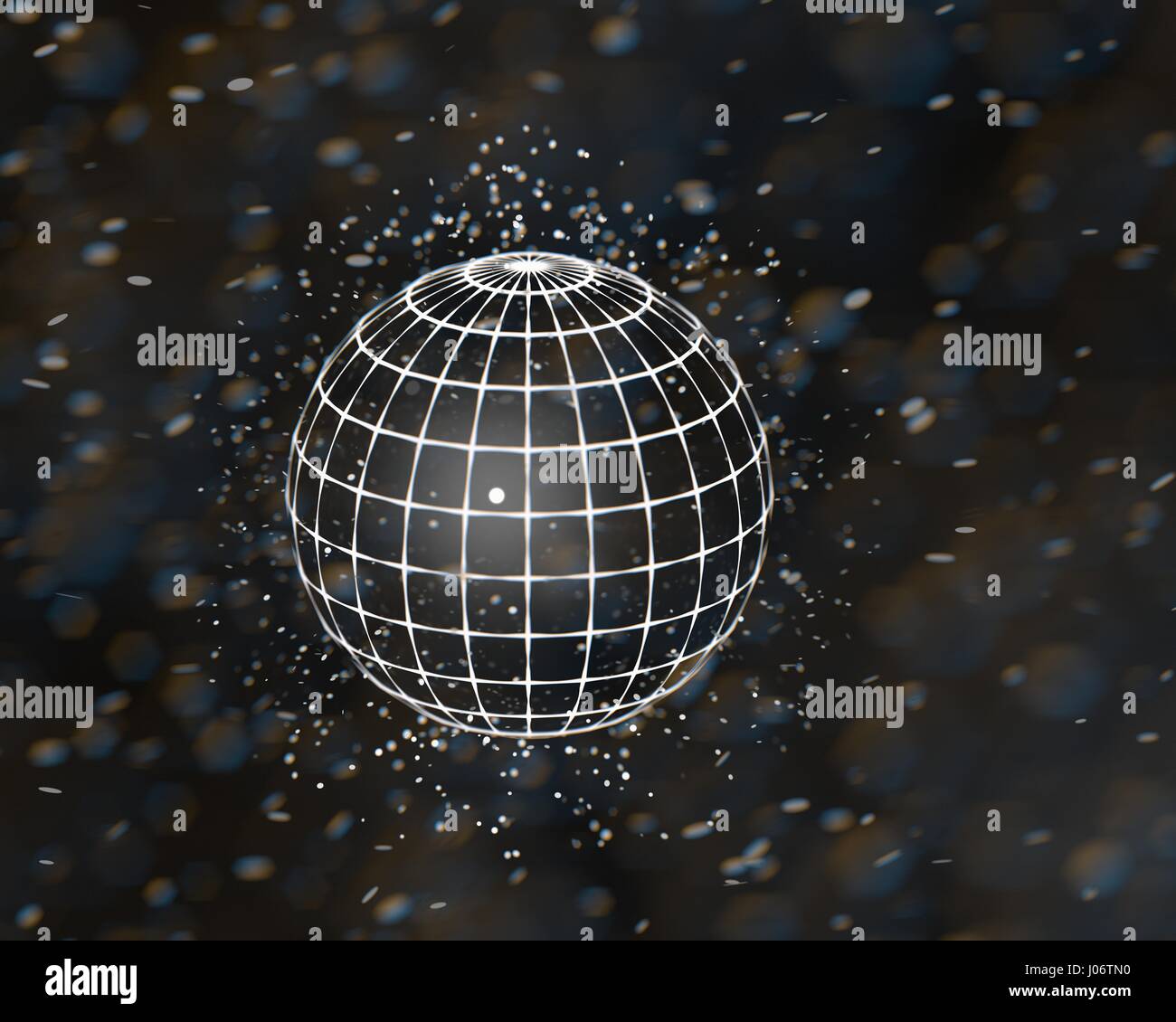 microscope effect sphere 3d rendering Stock Photo - Alamy
