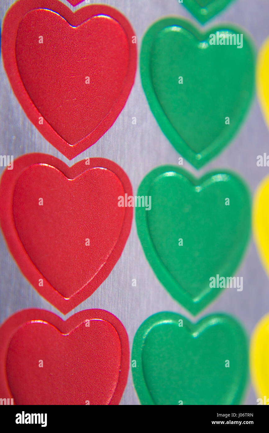 Multiple hearts of different colors Stock Photo - Alamy
