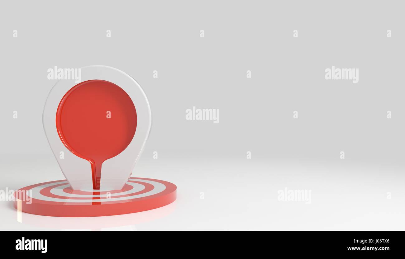 hit the target and be on top concept isolated on white 3d rendering ...