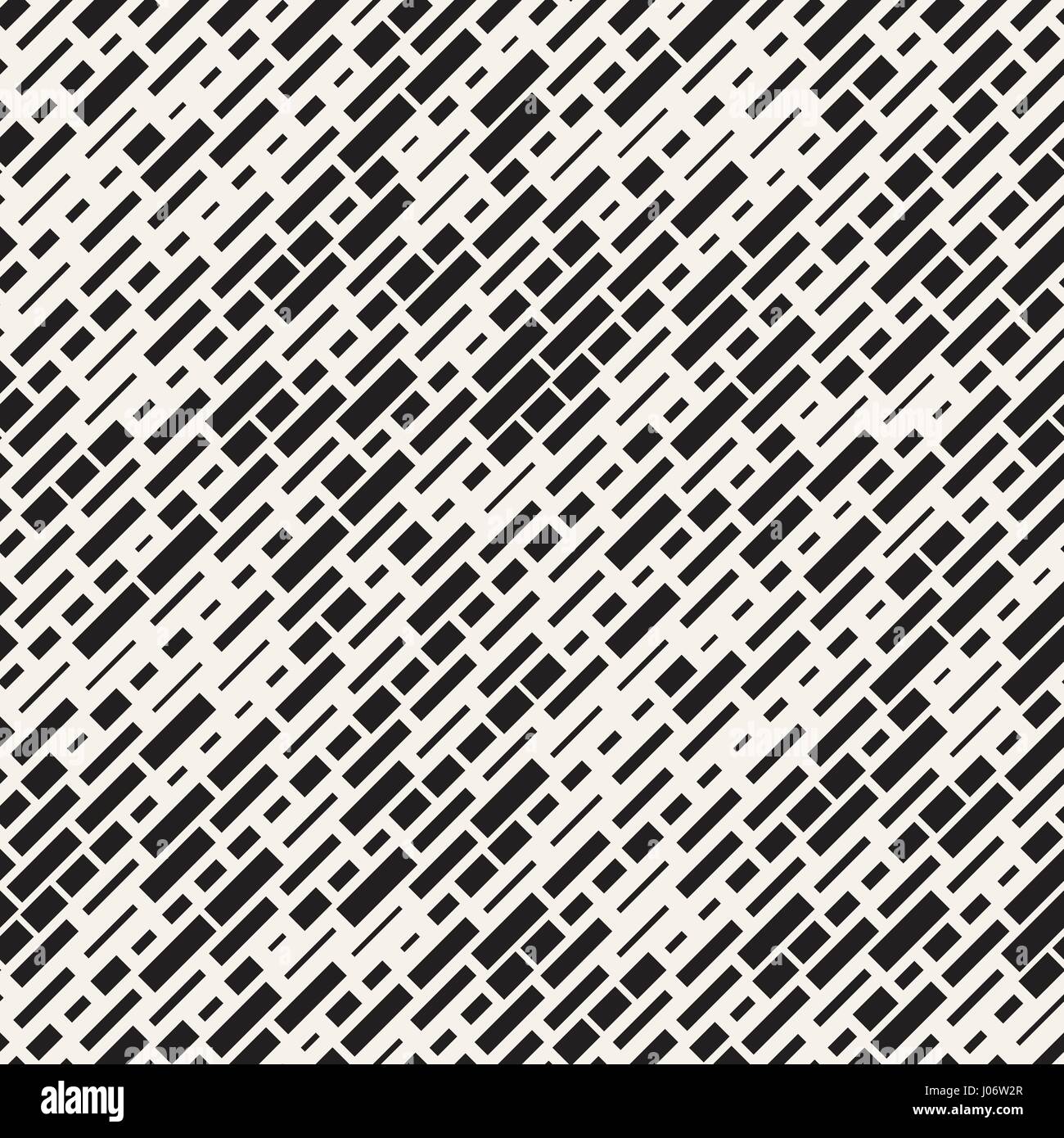 Vector Seamless Black And White Irregular Dash Rectangles. Abstract Geometric Background Design ...