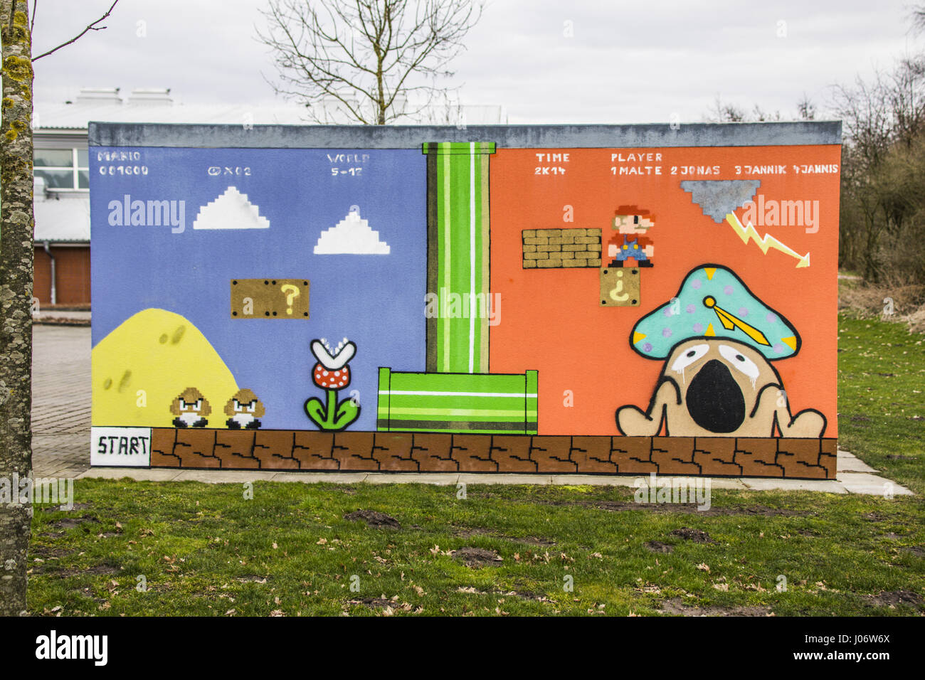 graffiti wall isolated on white Stock Photo - Alamy