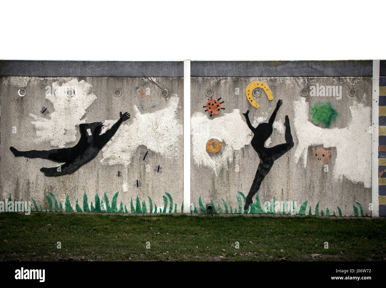 graffiti wall isolated on white Stock Photo - Alamy