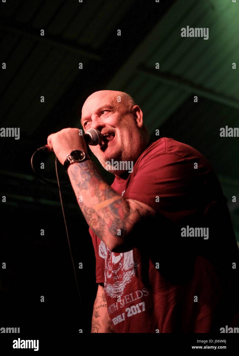 Thomas Mensi Mensforth performing with British punk band the Angelic ...