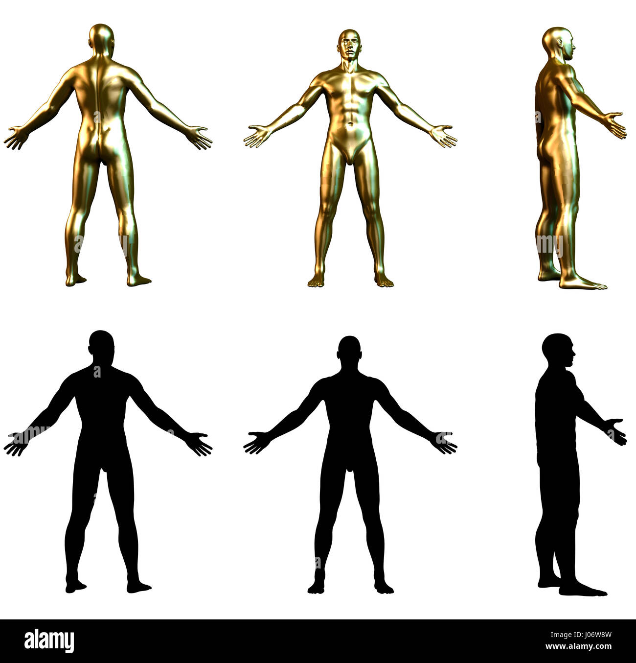 Gold body figure Cut Out Stock Images & Pictures - Alamy