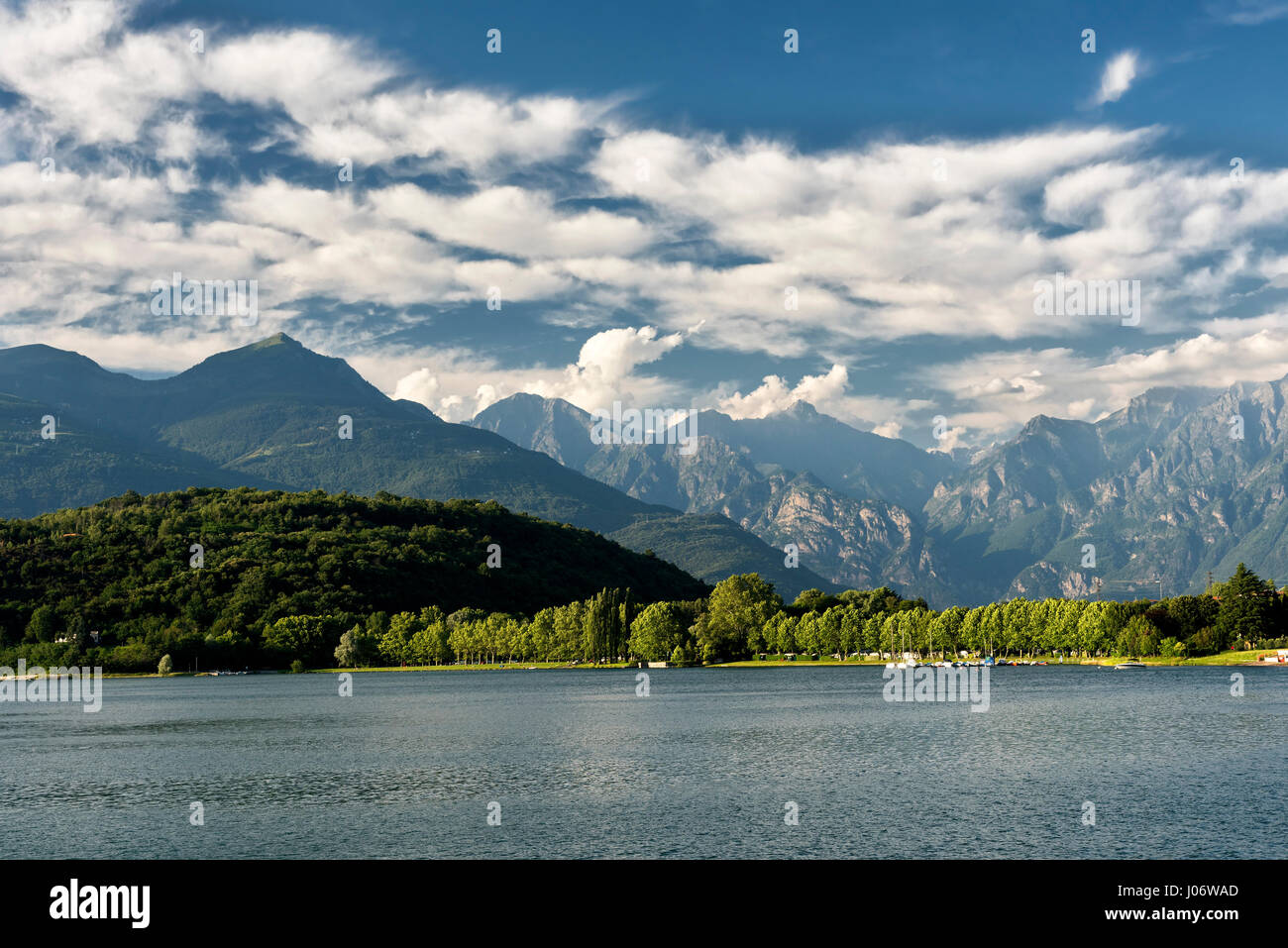 Colico (Lecco, Lombardy, Italy) and the lake of Como (Lario) at summer ...