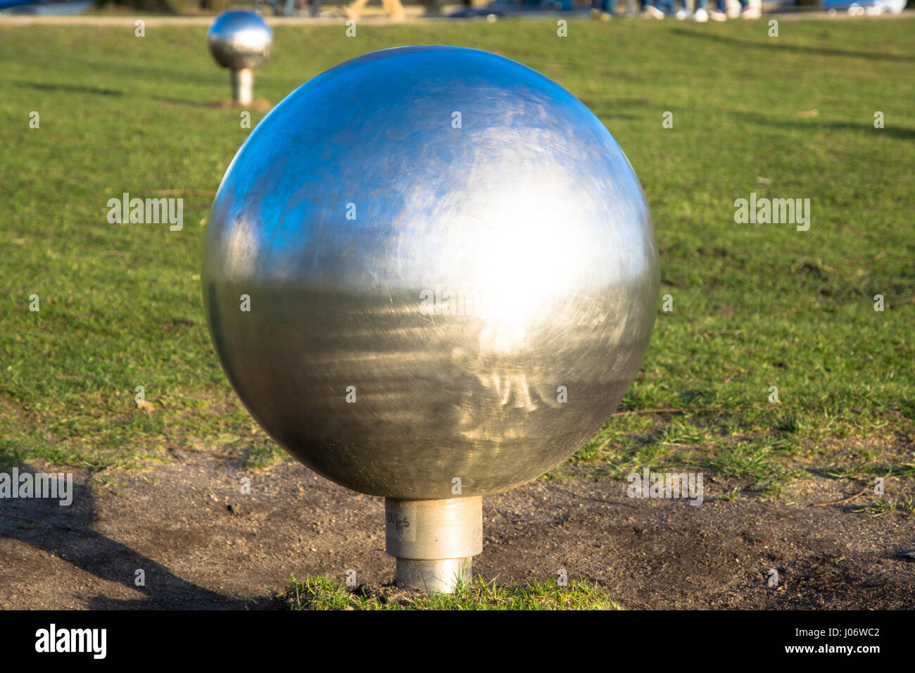 reflective ball in the park Stock Photo - Alamy