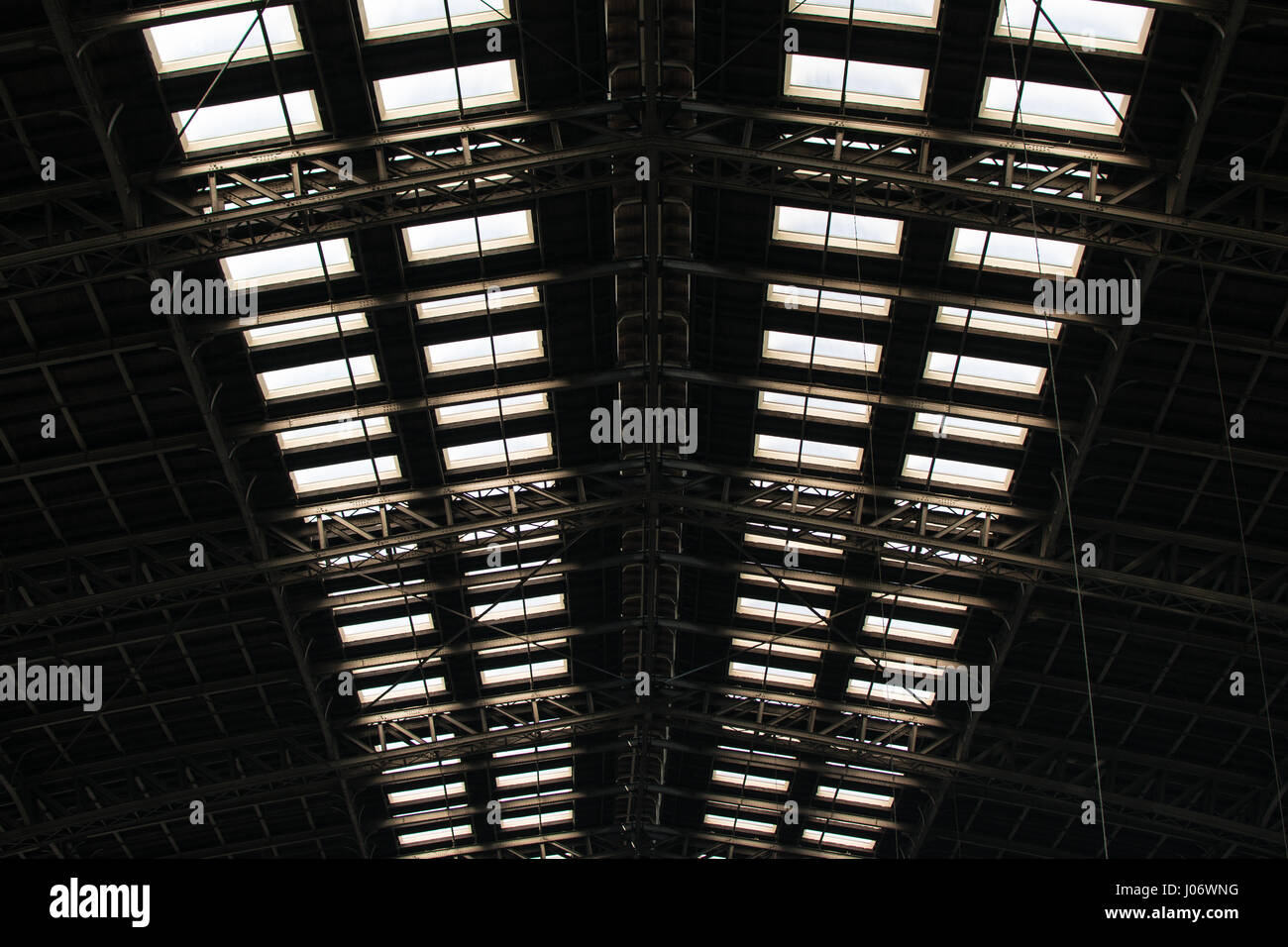 huge train station roof Stock Photo - Alamy