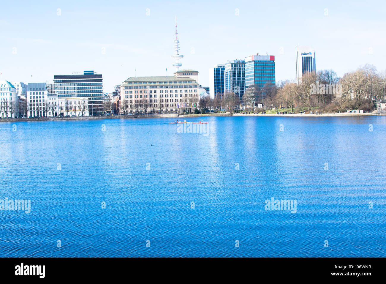 Alster lake in hamburg Stock Photo - Alamy