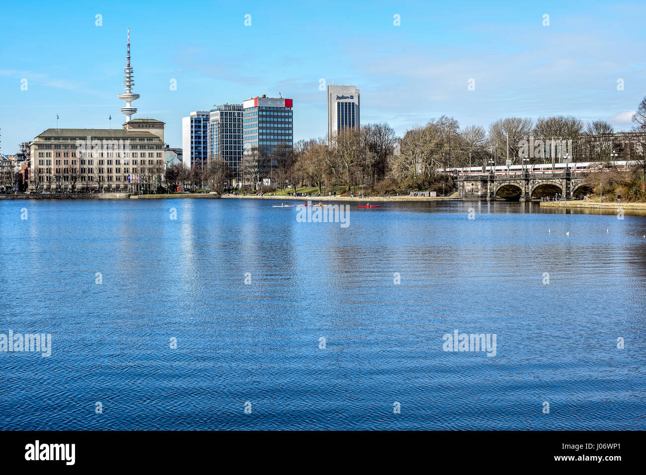 Alster lake in hamburg Stock Photo - Alamy