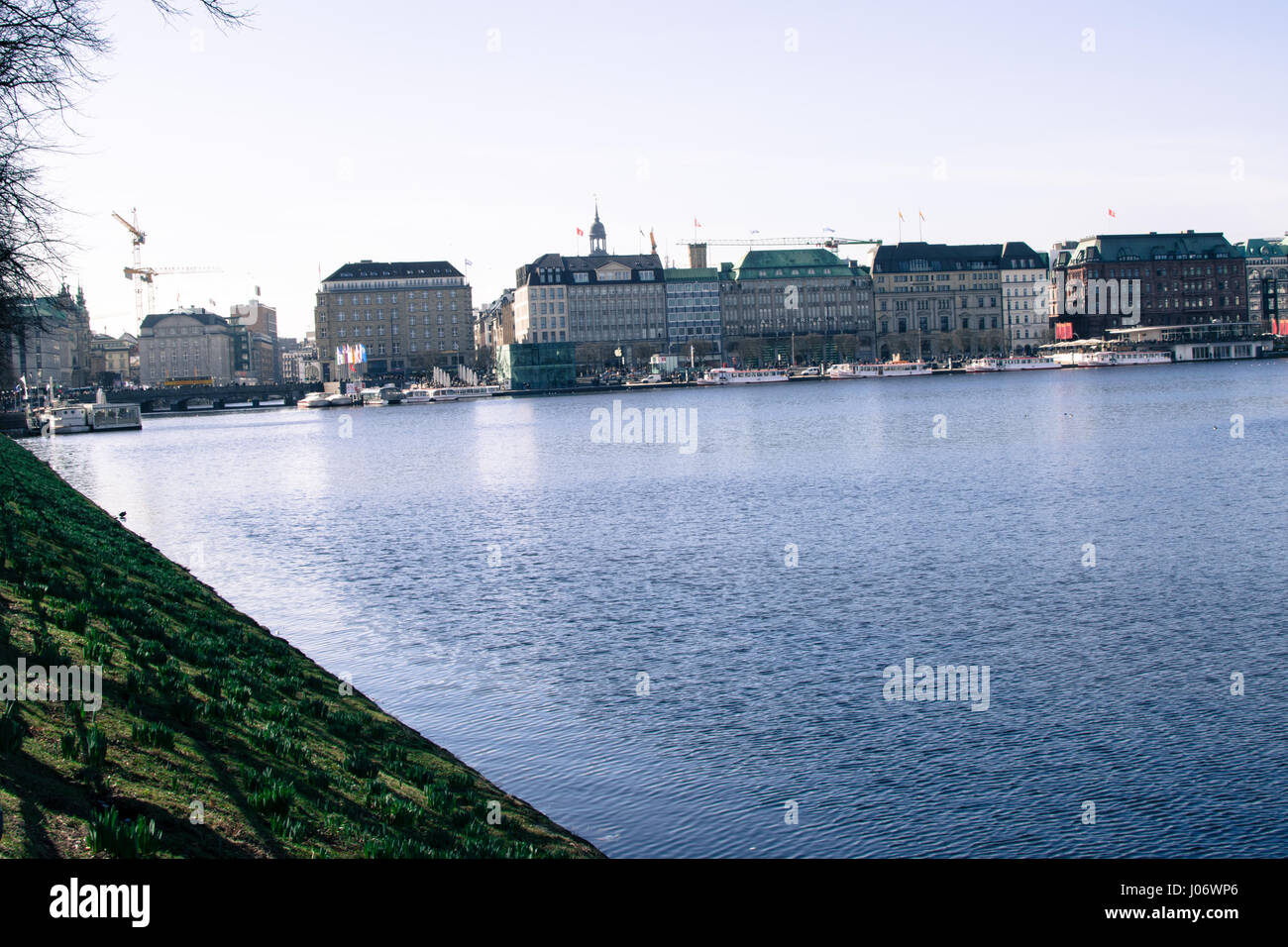 Alster lake in hamburg Stock Photo - Alamy