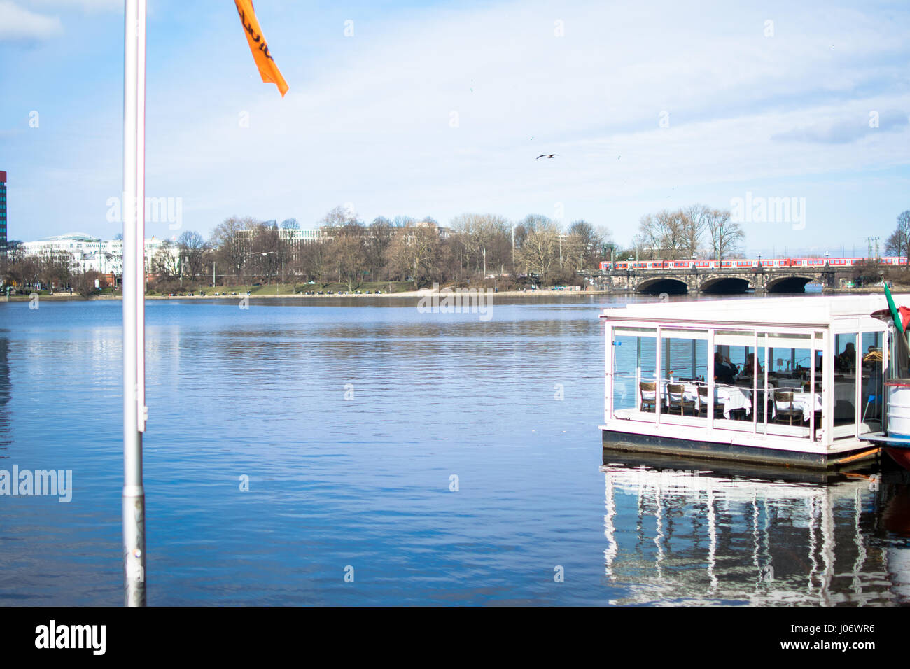 Alster lake in hamburg Stock Photo - Alamy