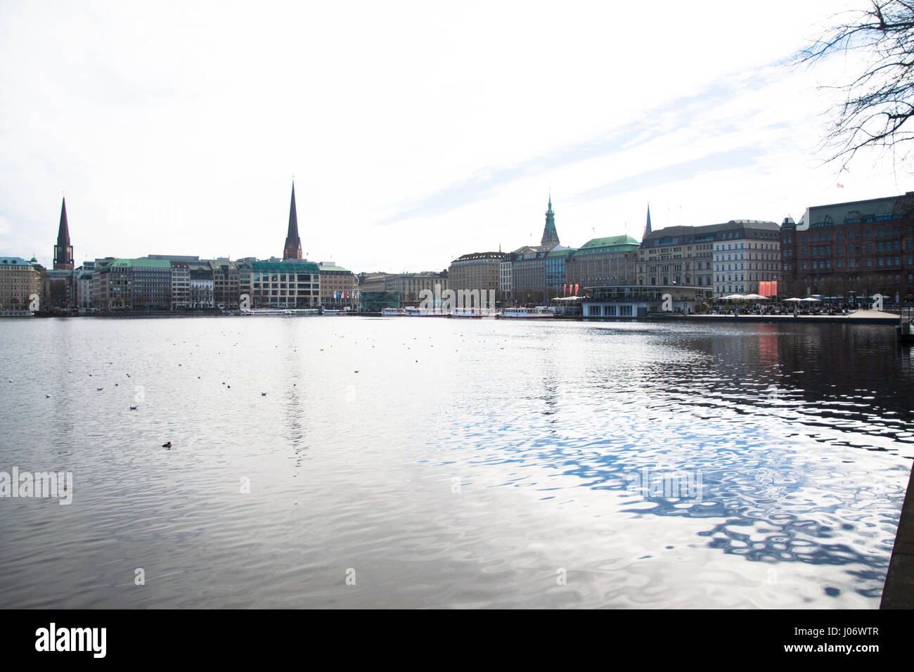 Alster lake in hamburg Stock Photo - Alamy