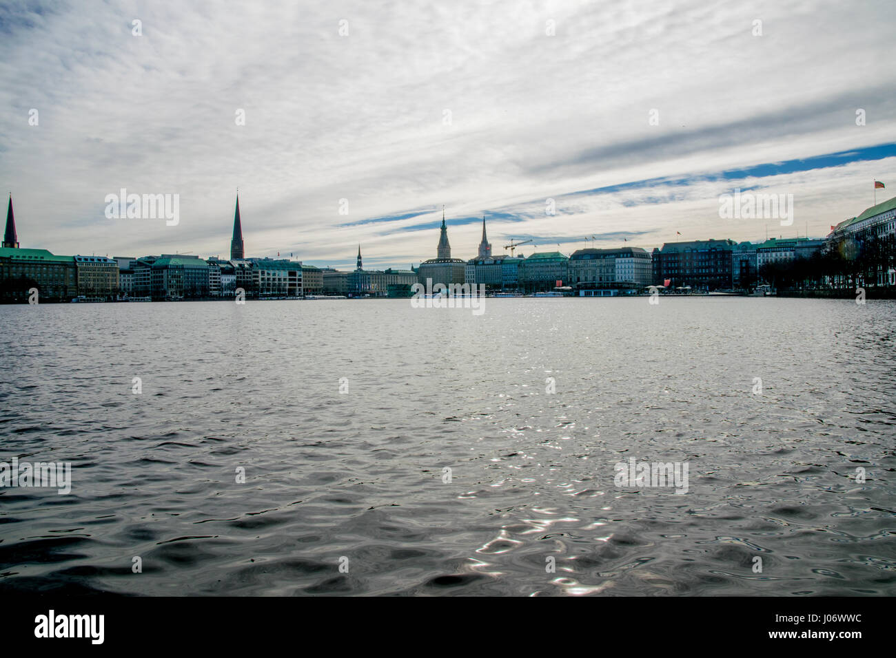 Alster lake in hamburg Stock Photo - Alamy
