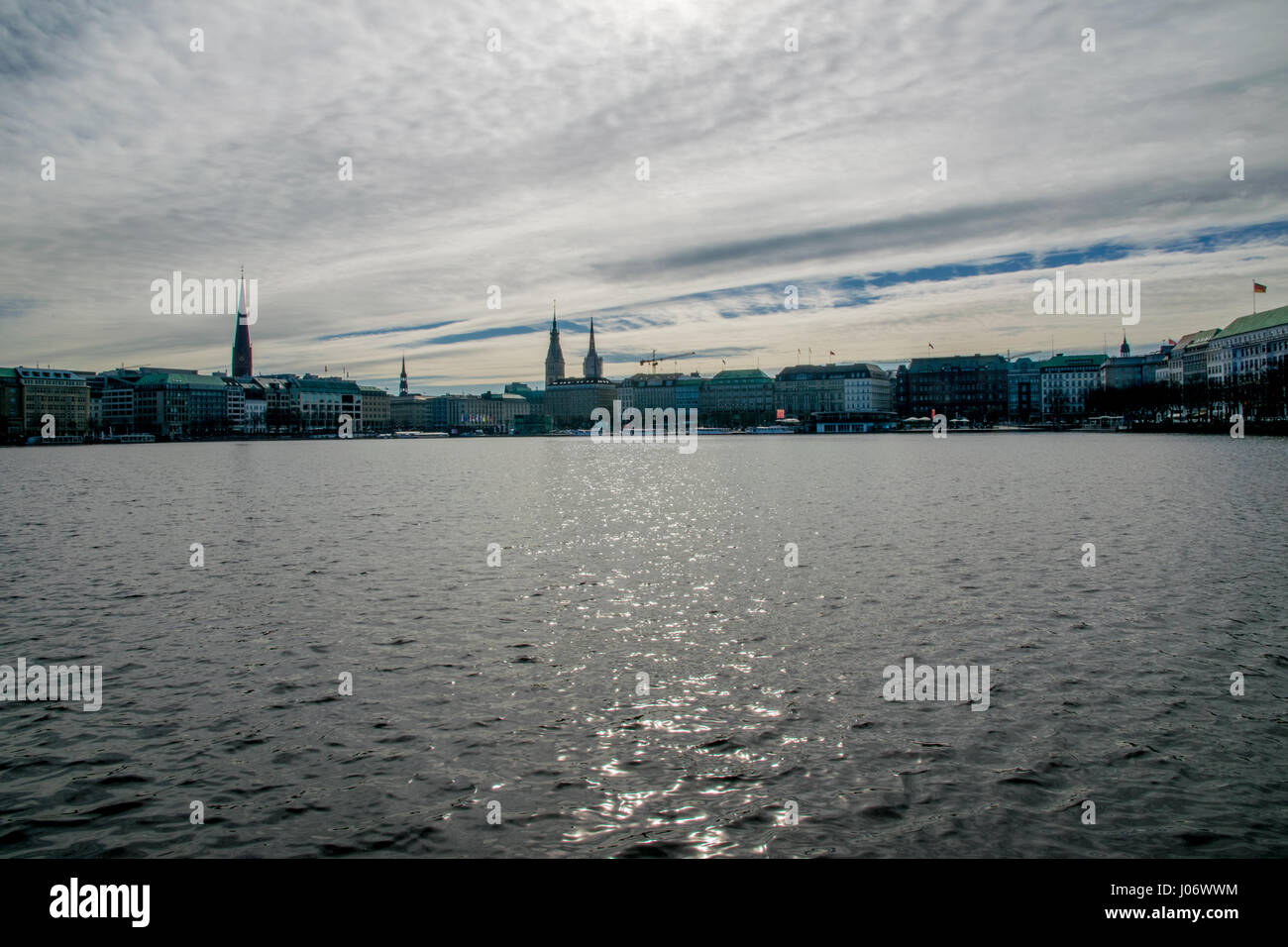 Alster lake in hamburg Stock Photo - Alamy