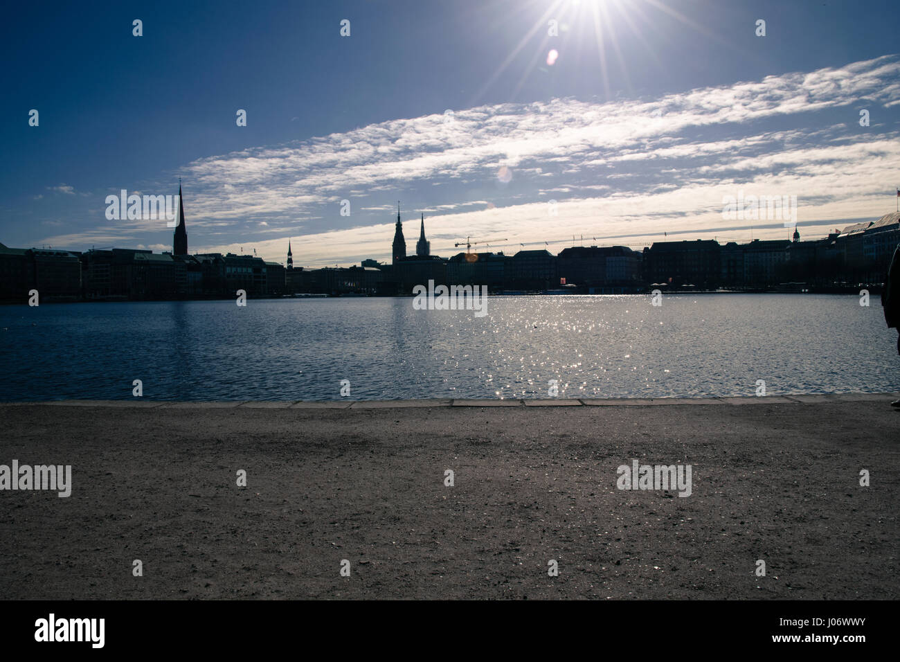 Alster lake in hamburg Stock Photo - Alamy