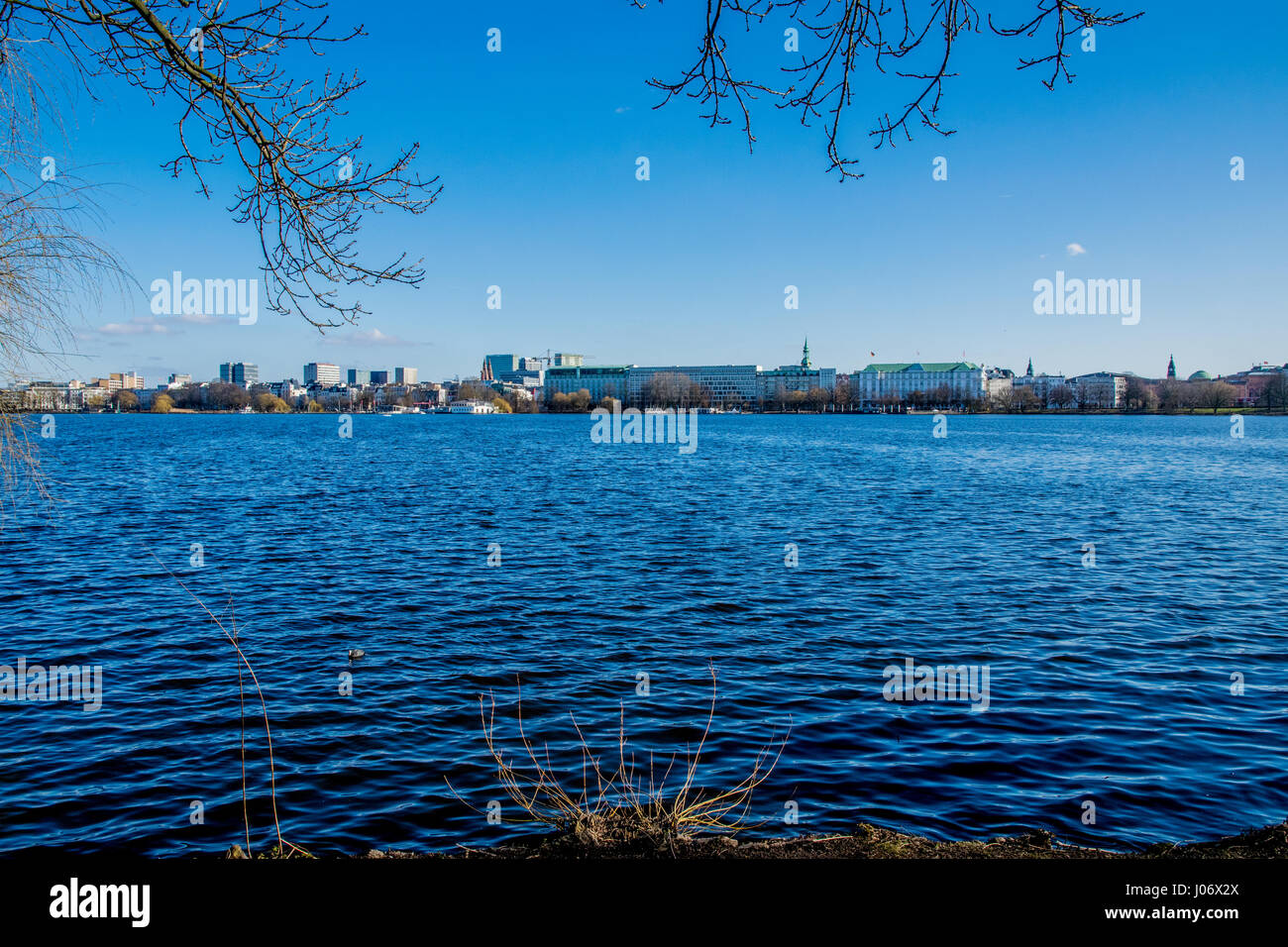 hamburg alster lake Stock Photo - Alamy