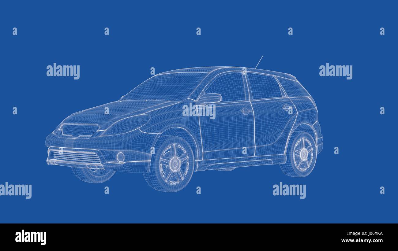 Car technical drawing hi-res stock photography and images - Alamy