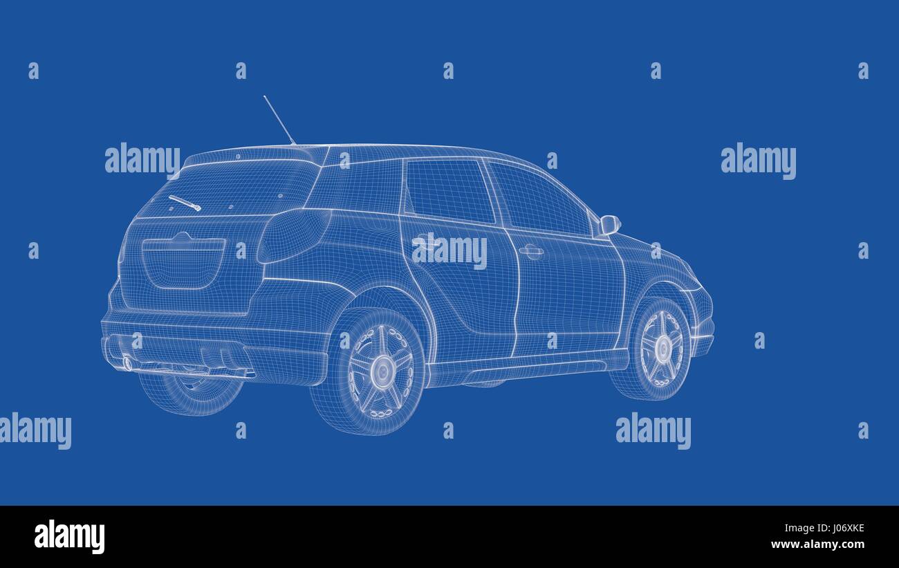 Car technical drawing hi-res stock photography and images - Alamy