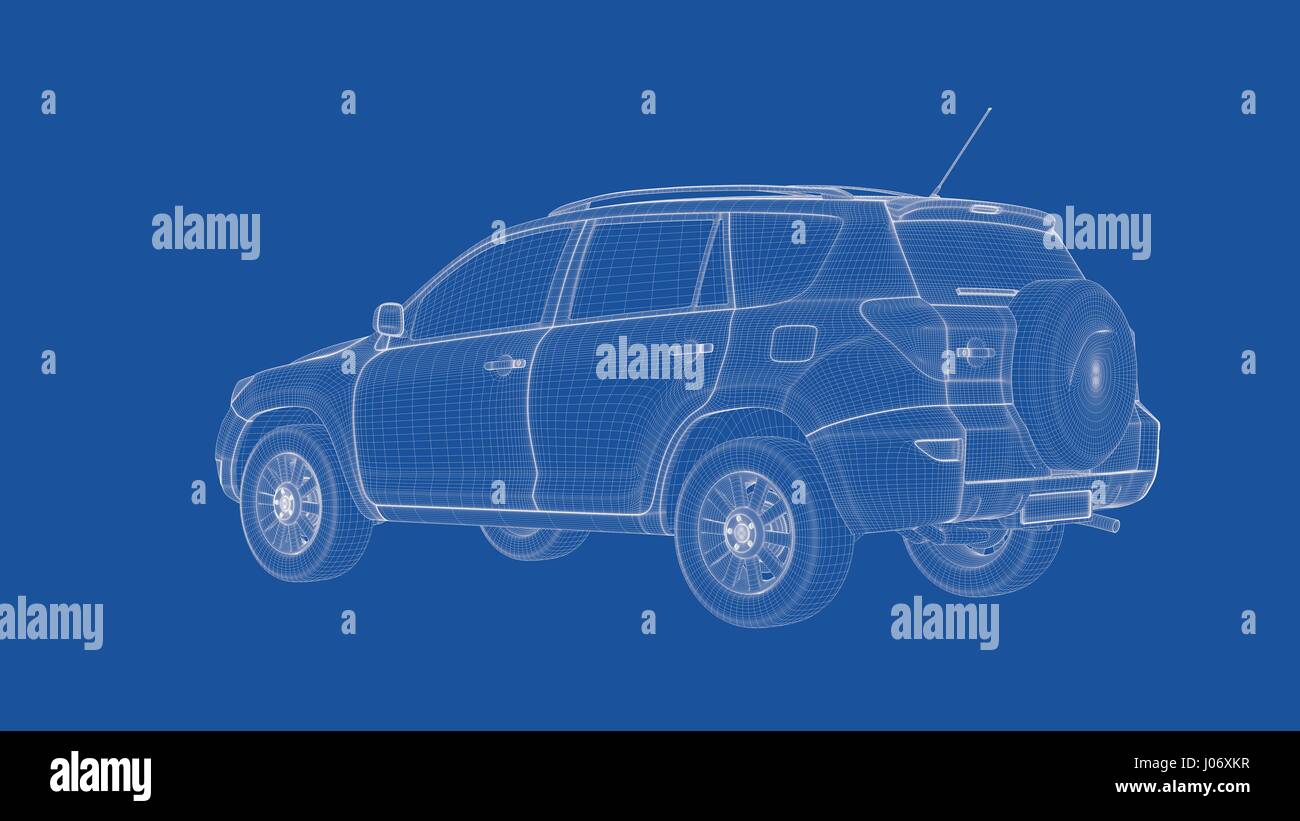 Car technical drawing hi-res stock photography and images - Alamy