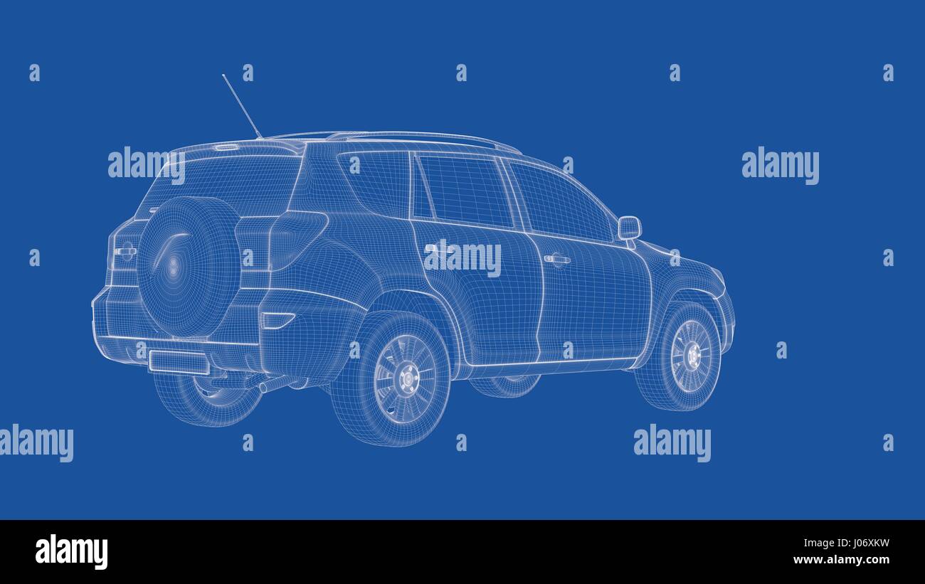 Car technical drawing hi-res stock photography and images - Alamy