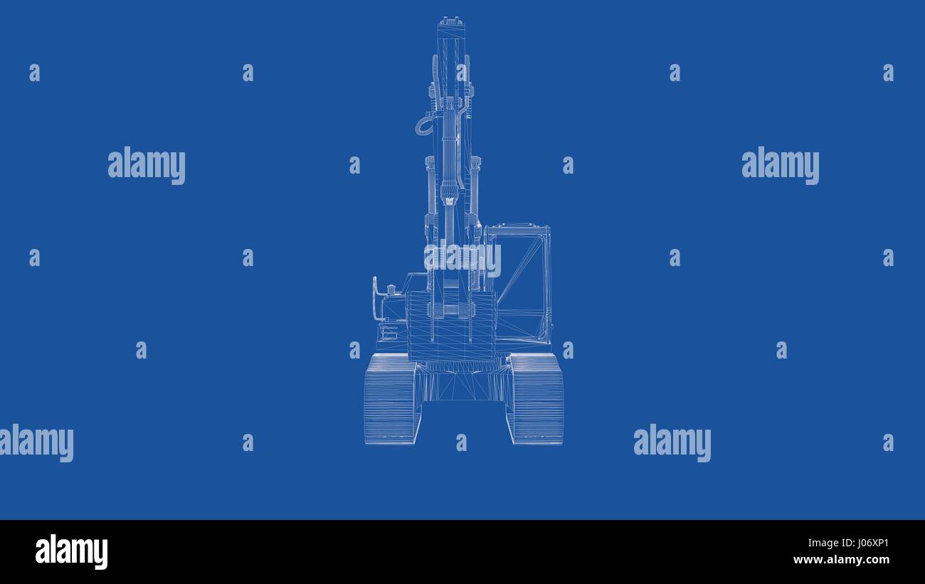 Digger drawing sketch hi-res stock photography and images - Alamy