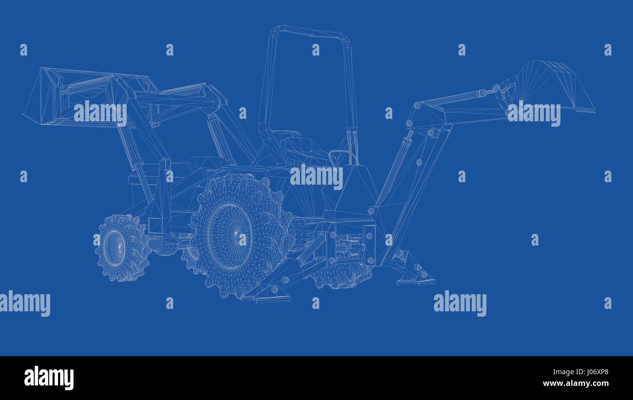 Digger drawing sketch hi-res stock photography and images - Alamy