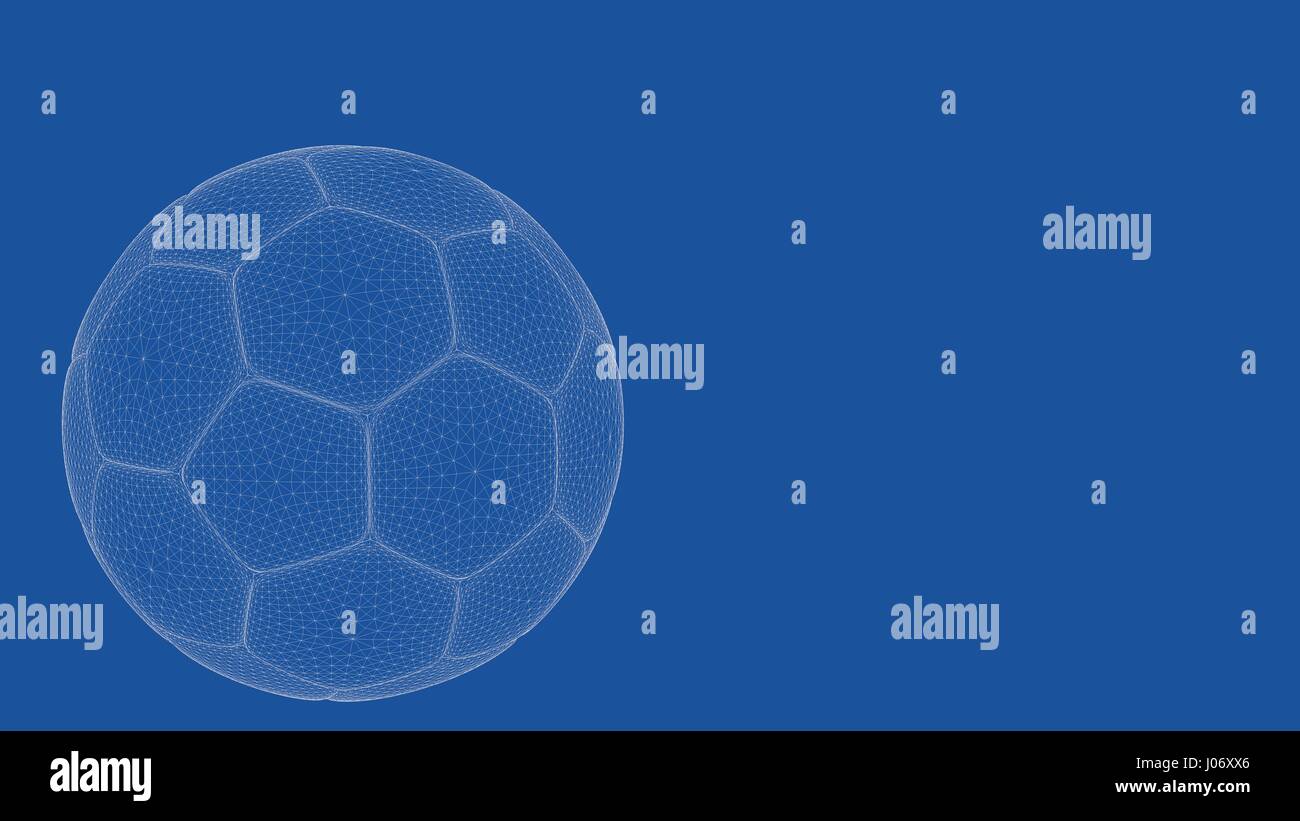 3d rendering of an outlined foot ball Stock Photo - Alamy