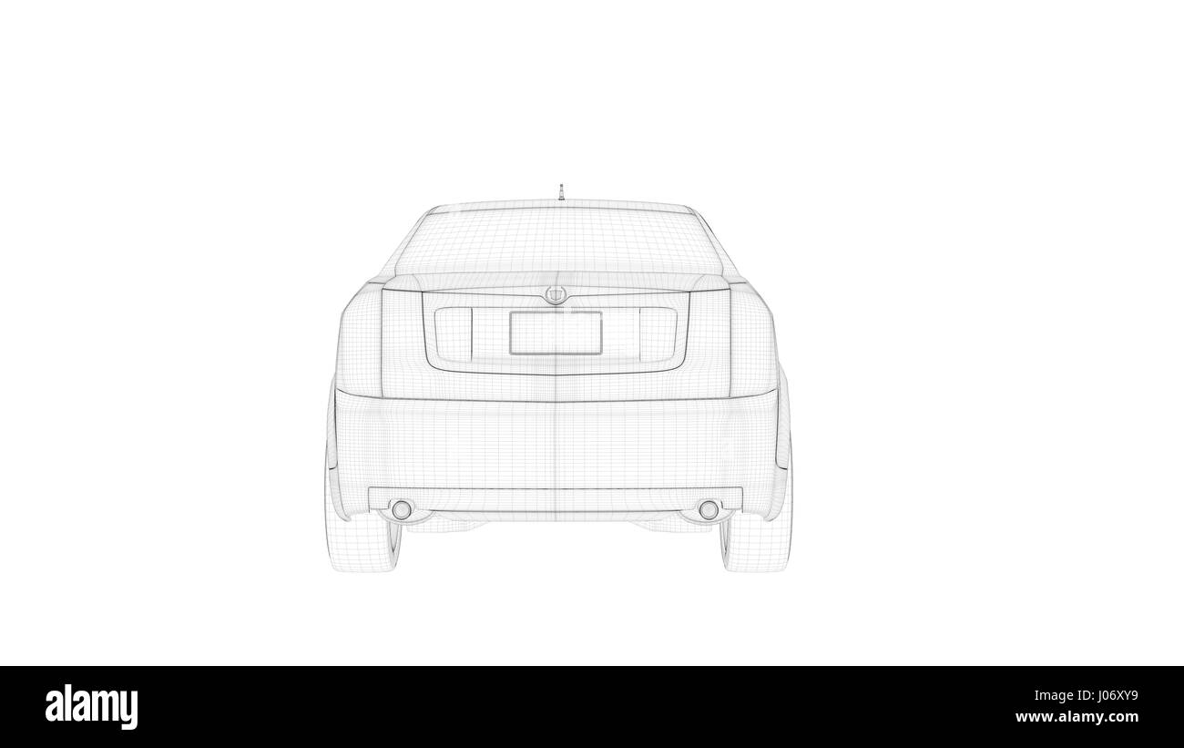 3d rendering of an outlined object Stock Photo - Alamy