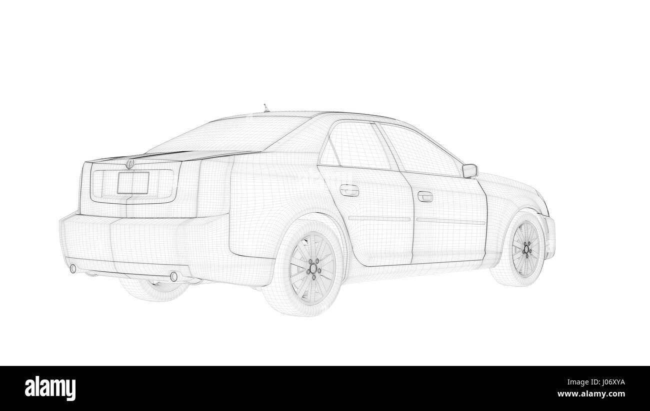 3d rendering of an outlined object Stock Photo - Alamy