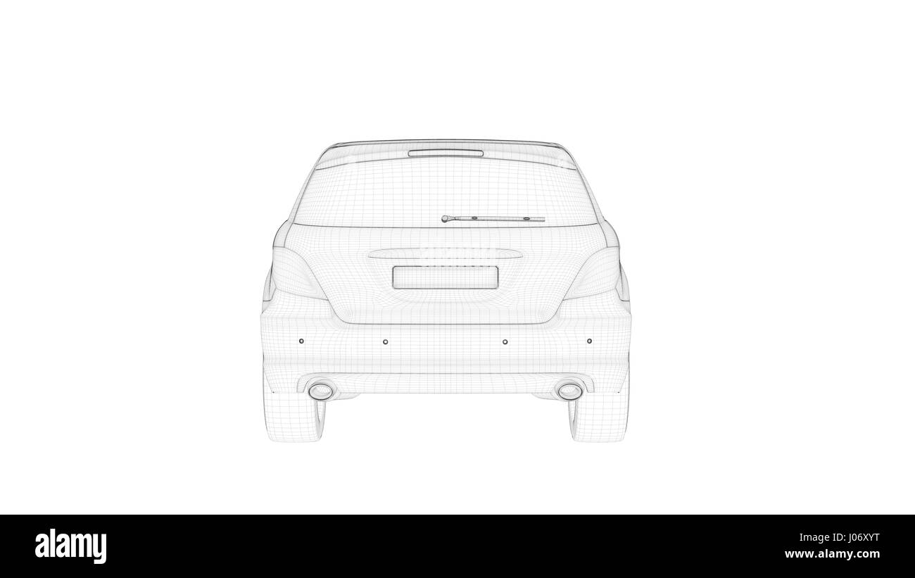 3d rendering of an outlined object Stock Photo - Alamy