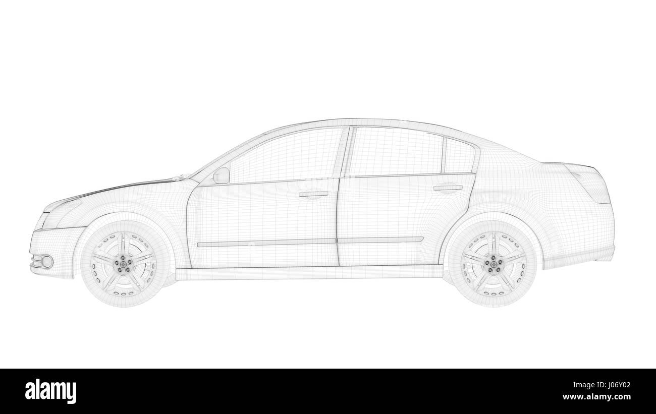 3d rendering of an outlined object Stock Photo - Alamy