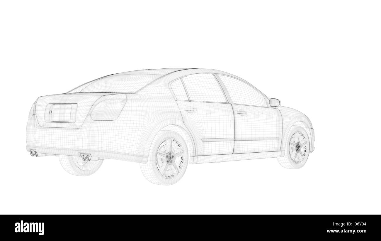 3d rendering of an outlined object Stock Photo - Alamy