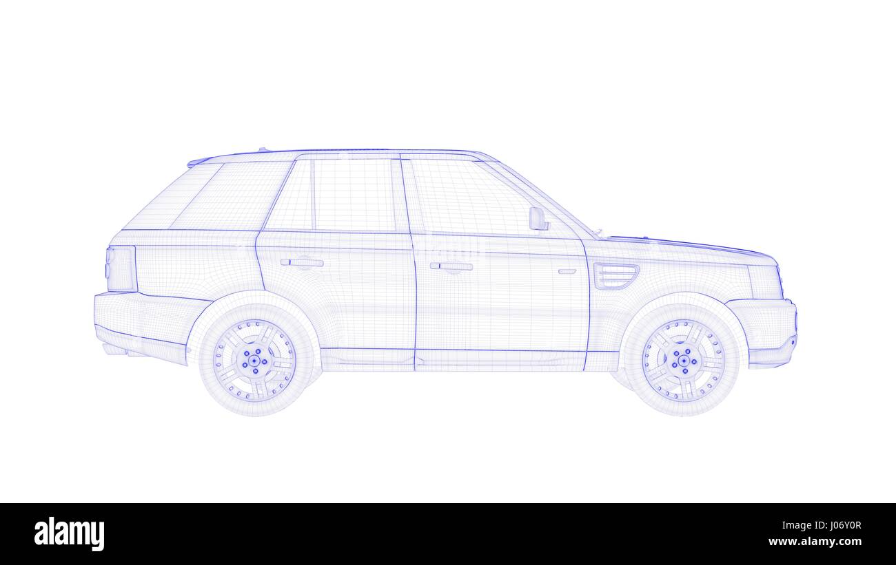 3d rendering of an outlined object Stock Photo - Alamy