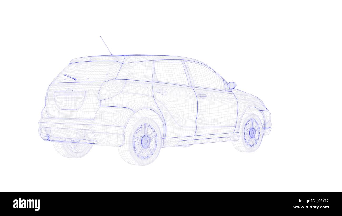 3d rendering of an outlined object Stock Photo - Alamy