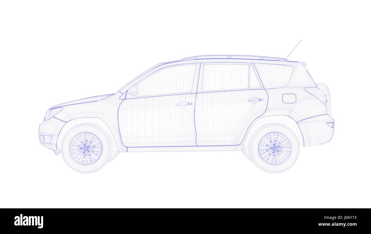 3d rendering of an outlined object Stock Photo - Alamy